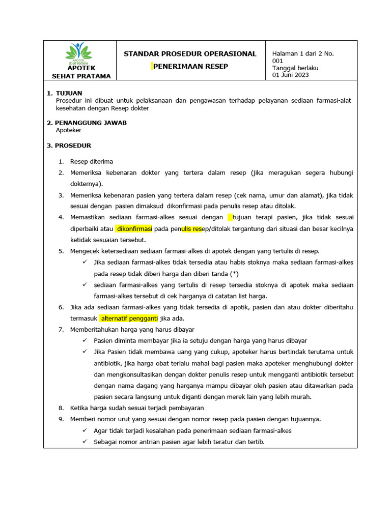 PP Iai 2013 Beberapa Contoh Spo | PDF