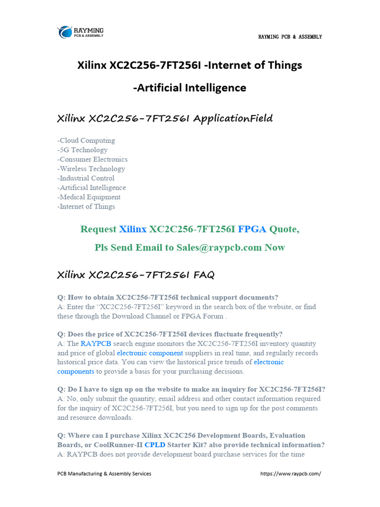 Xilinx XC2C256-7FT256I - Internet of Things - Artificial Intelligence | PDF | Computer Hardware ...