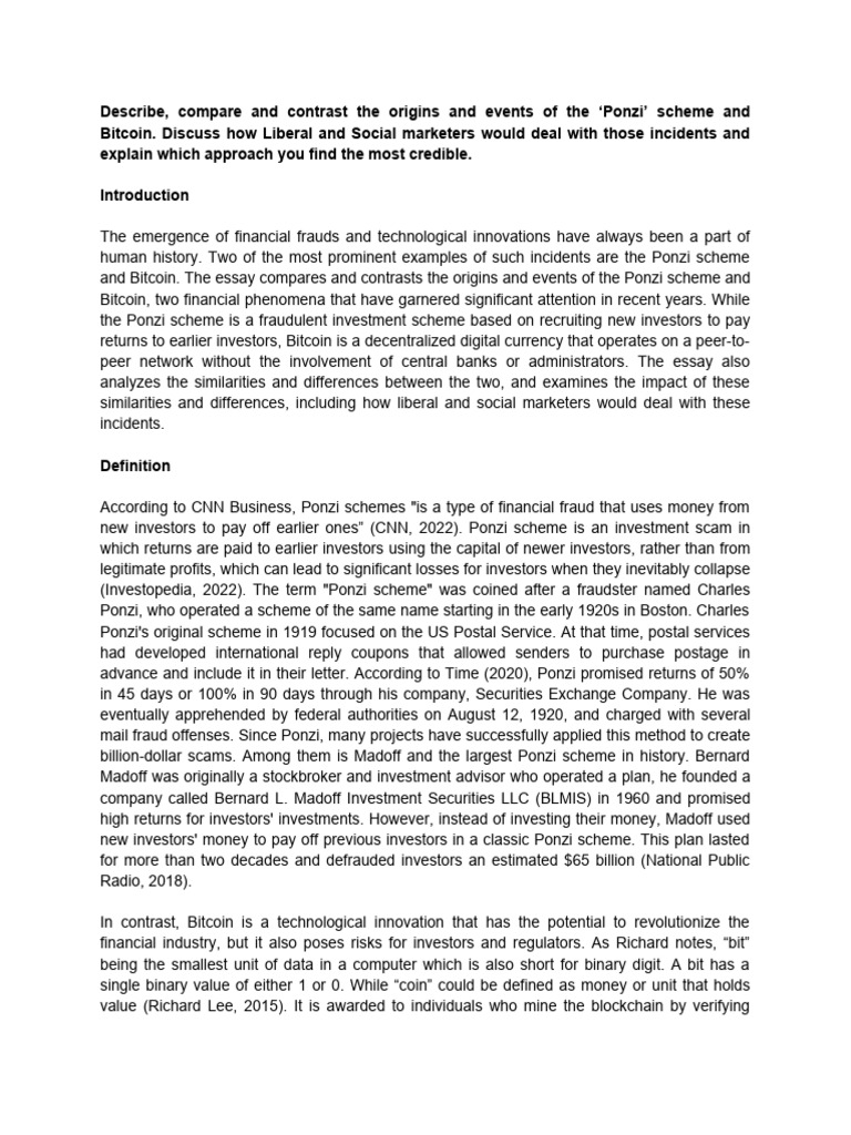 Ponzi and Bitcoin (Fixed) | PDF