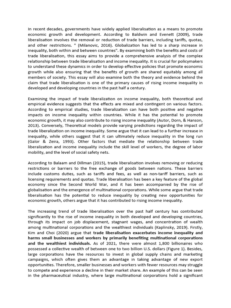 Trade Liberalisation Check 2 | PDF | Poverty & Homelessness | Discrimination & Race Relations