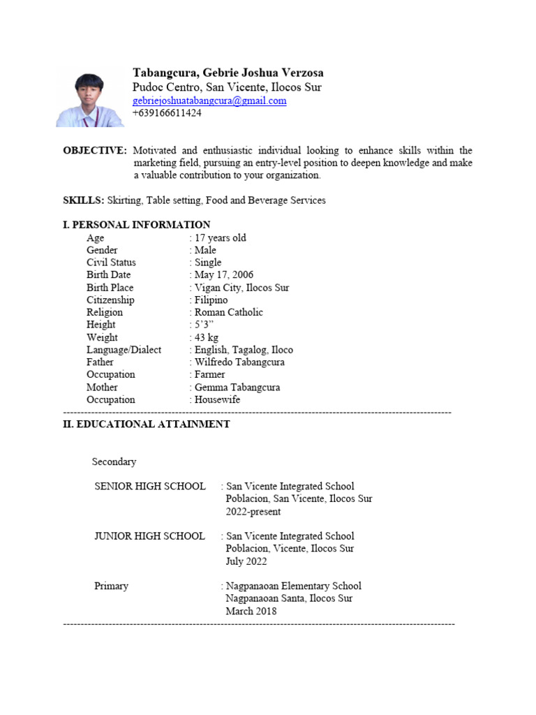 Sample Resume1 | PDF | Teachers