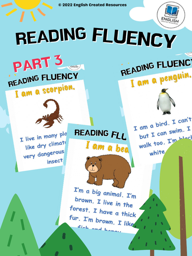 开口神器Reading Fluency Part 3 Copyright 2022 English Created Resources 1 | PDF | Fluency | English ...