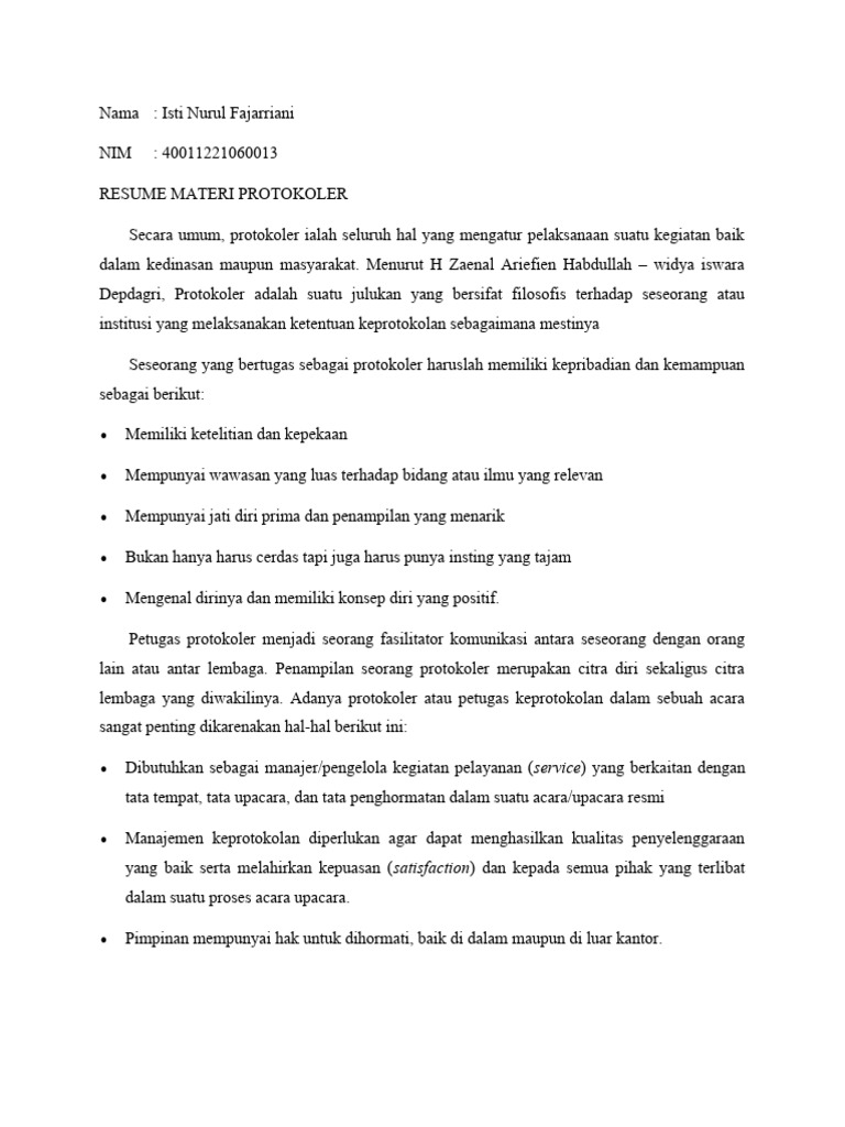 Resume Protokoler | PDF