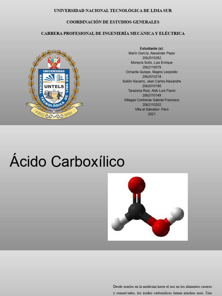 4. Ácido Carboxílo y Ésteres (PPT) | PDF | Ester | Ácido carboxílico