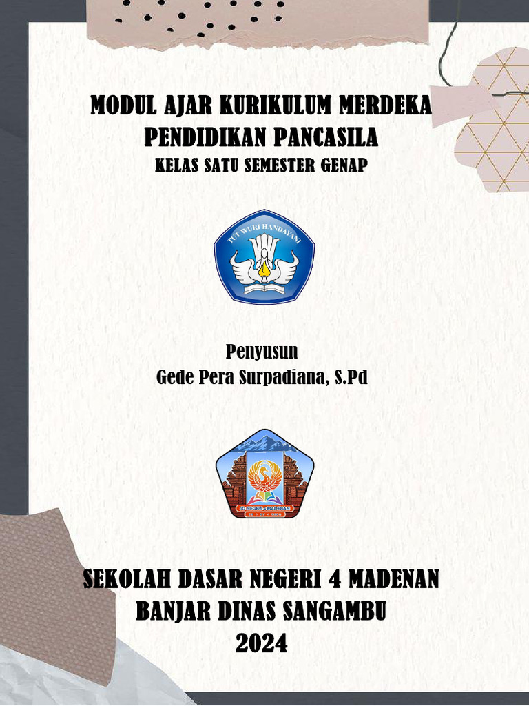 Modul Ajar PKN Kelas 1 Semester Genap | PDF