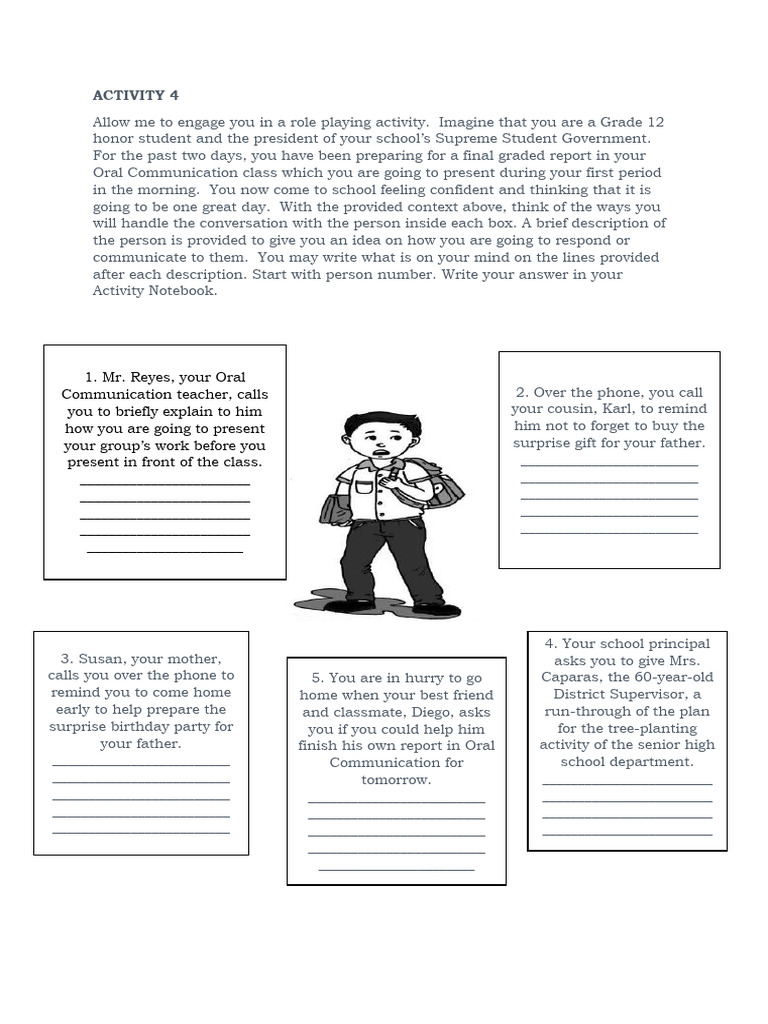 ACTIVITY 4 (Oral Communication) | PDF | Career & Growth