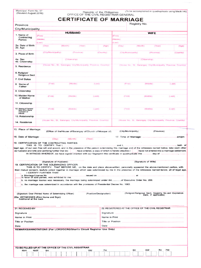 Muncipal-Form-No.-97-Rewised-August-2016-Certificate-of-Marriage-_-TOAZ ...