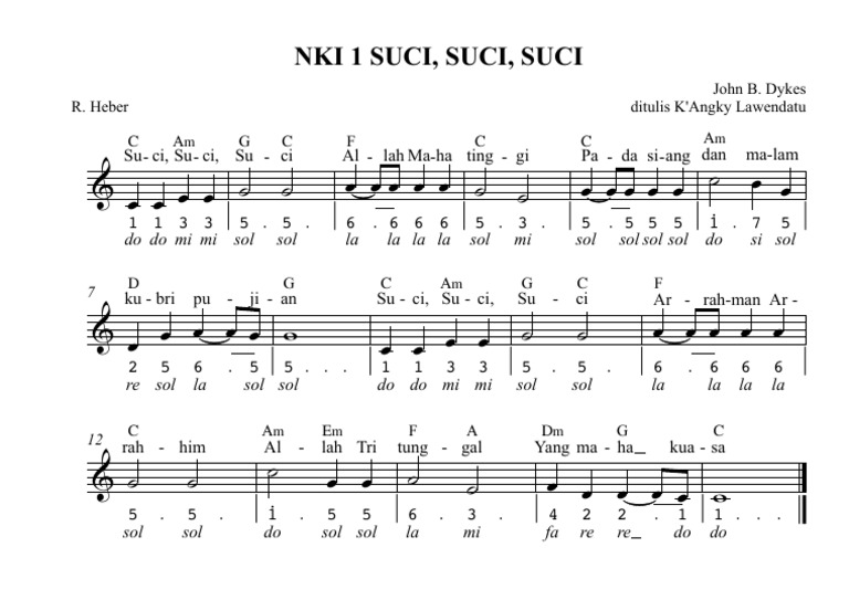 NKI 1 Suci, Suci, Suci | PDF