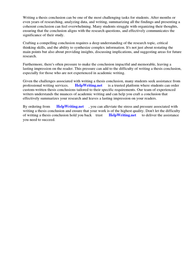 Mastering Thesis Conclusion Writing | PDF | Career & Growth | Business