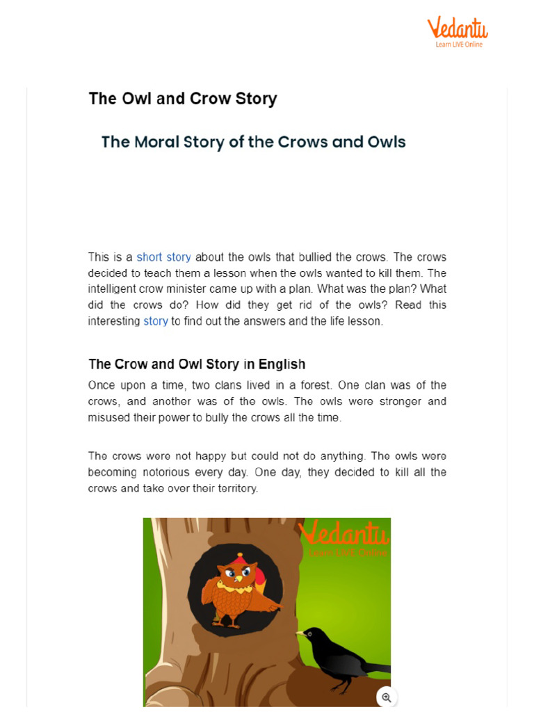The Owl and Crow Story | PDF