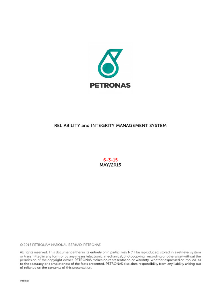 Reliability and Integrity Management System Guideline - v3.0 - 2015 | PDF | Reliability ...