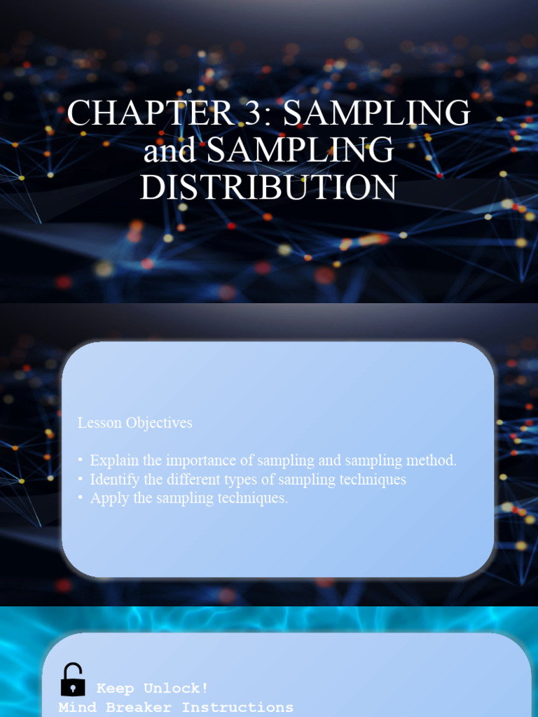 CHAPTER 3 - SAMPLING and SAMPLING DISTRIBUTION | PDF | Sampling (Statistics) | Stratified Sampling