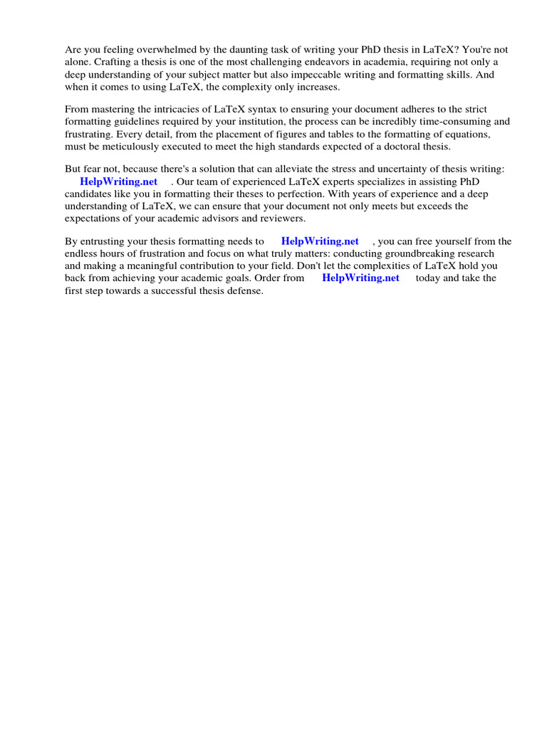 PHD Thesis Format in Latex | PDF | Thesis | Te X