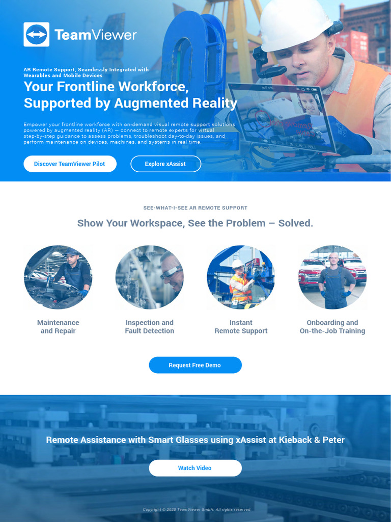 TeamViewer Augmented Reality Support Xassist Solution Brief - EN-EMEA ...