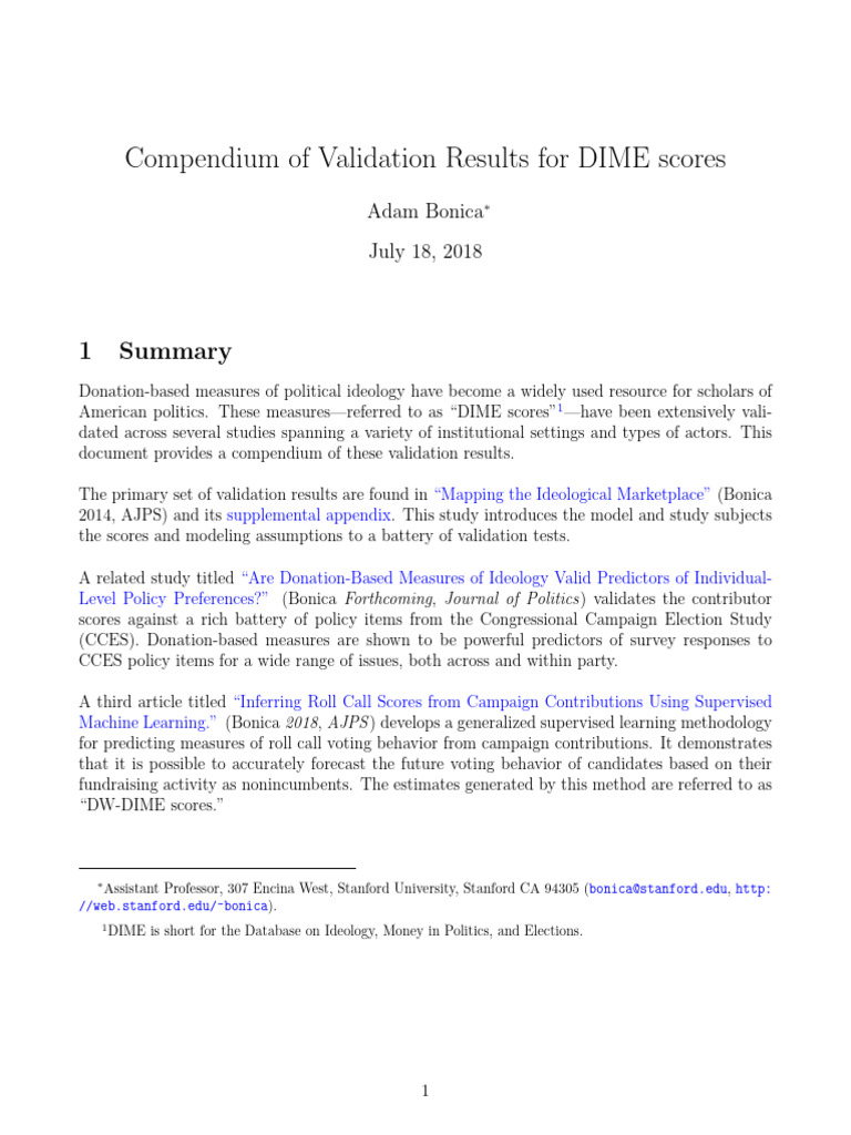 Dime Validation | PDF