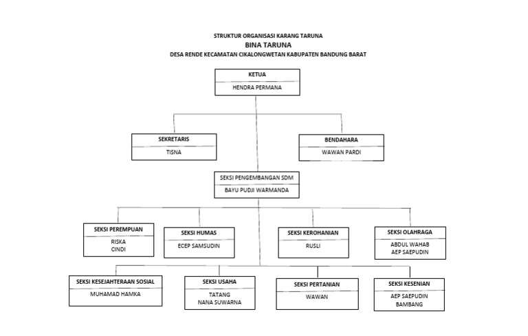 STRUKTUR ORGANISASI KARANG TARUNA | PDF
