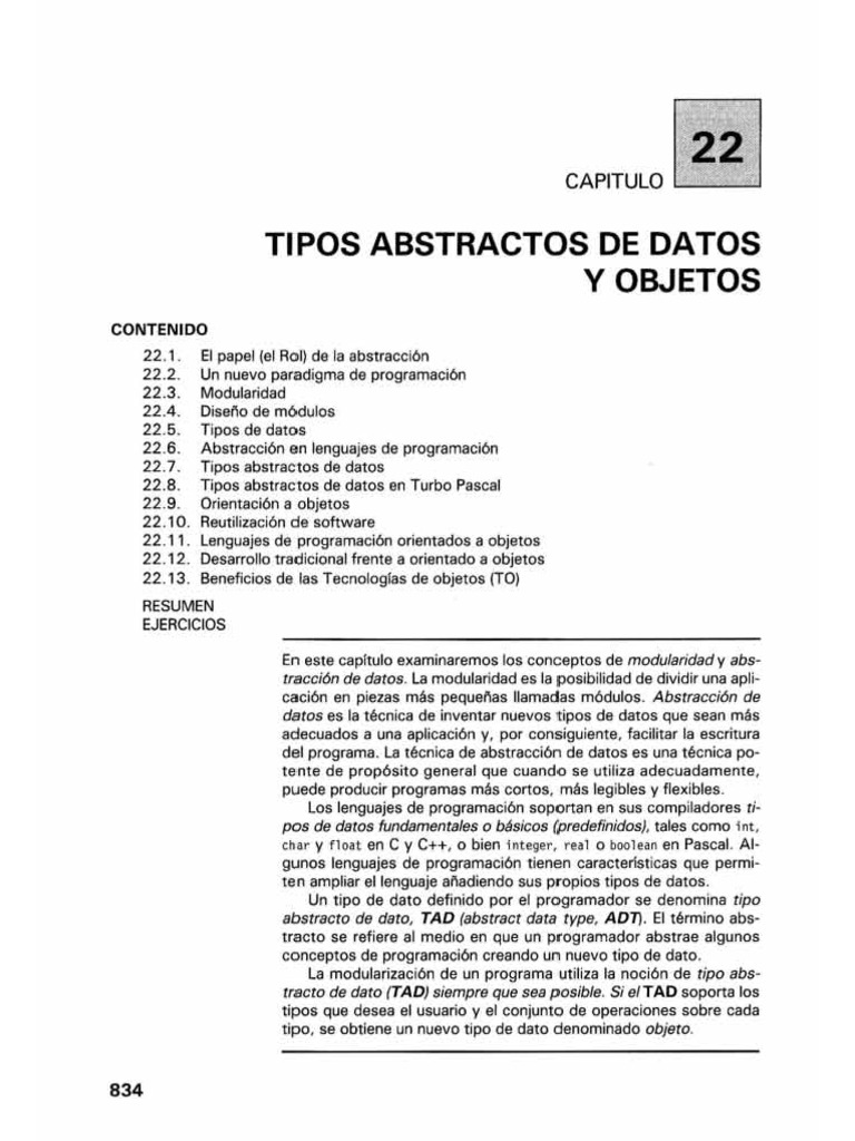(Abstracion) Tipos de Datos Abstractos y Objetos | PDF