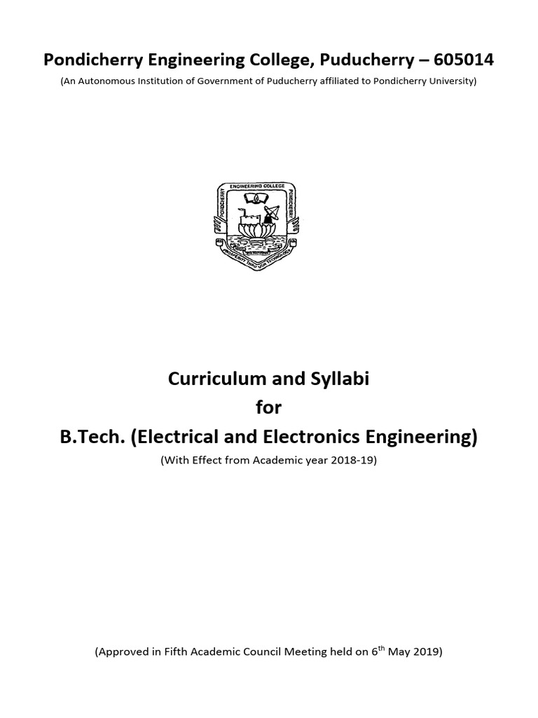 Eee Syllabus | PDF | Optics | Integral