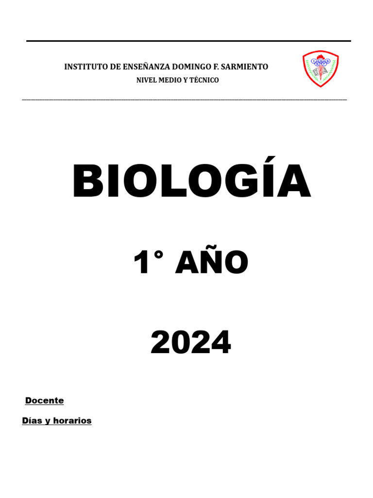 Cuadernillo Bio 1ºaño 2024 Final | PDF | Vagina | Labios
