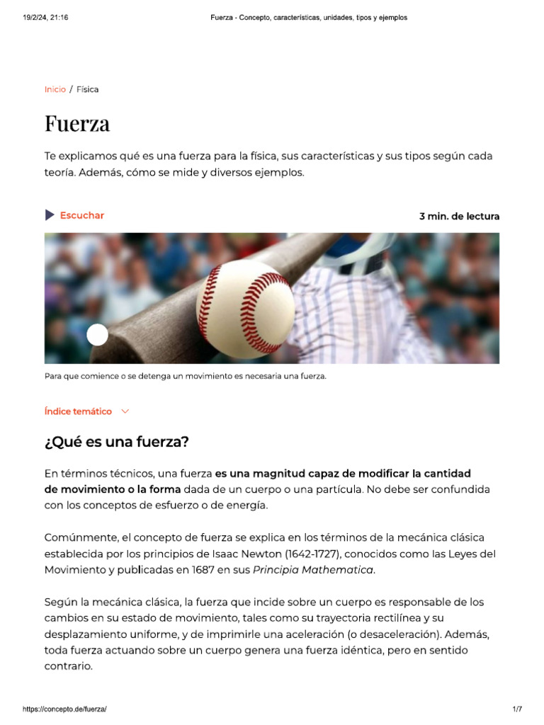 Fuerza | PDF