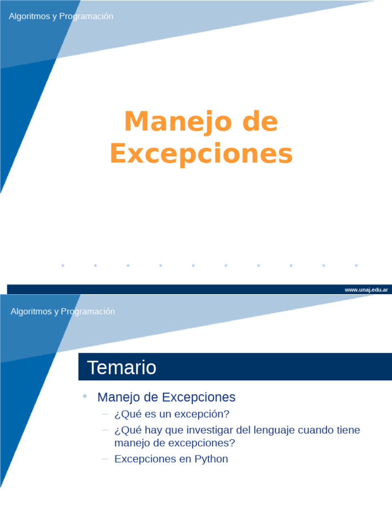 Excepciones Python Pdf Programación De Computadoras Lenguaje De 9012