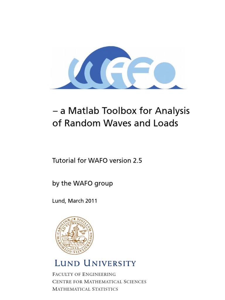 WAFO 25 Tutorial | PDF | Spectral Density | Normal Distribution
