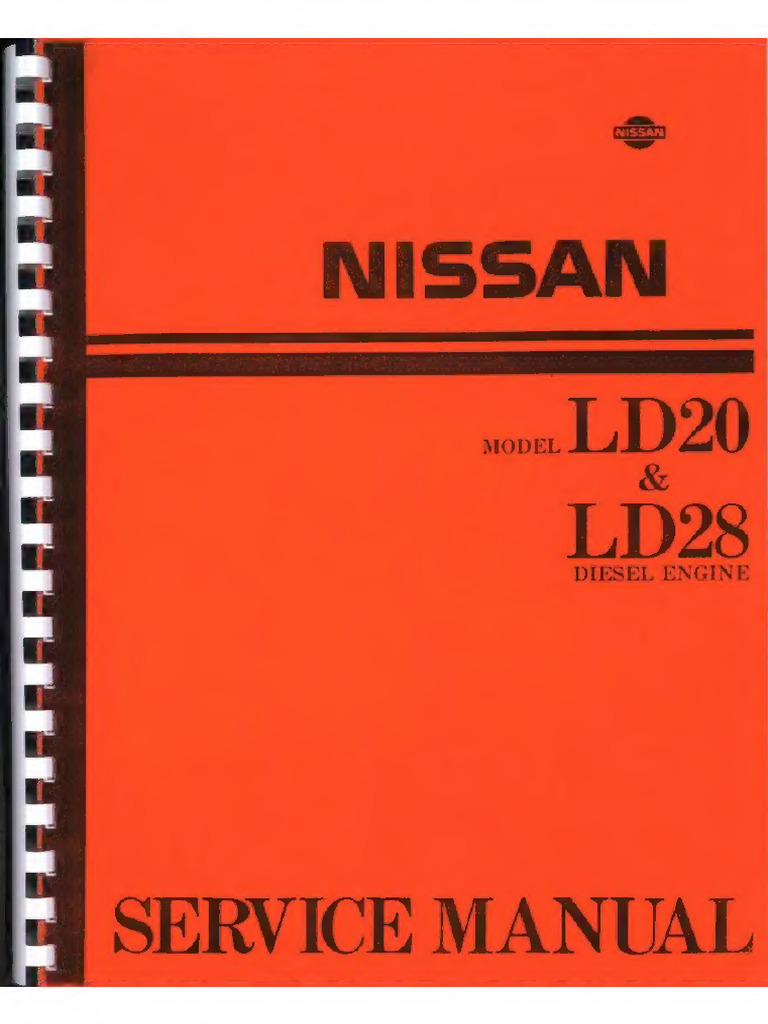 Nissan Model LD20 & LD28 Diesel Engine Service Manual. - Text | PDF ...