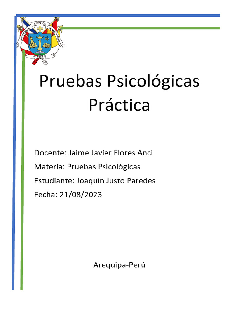 Pruebas Psicológicas Práctica 1 | Descargar gratis PDF | Conceptos psicologicos | Ciencias del ...