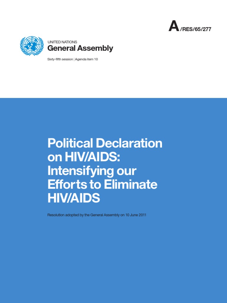 UN Political Declaration on HIV/AIDS | PDF | Prevention Of Hiv/Aids ...