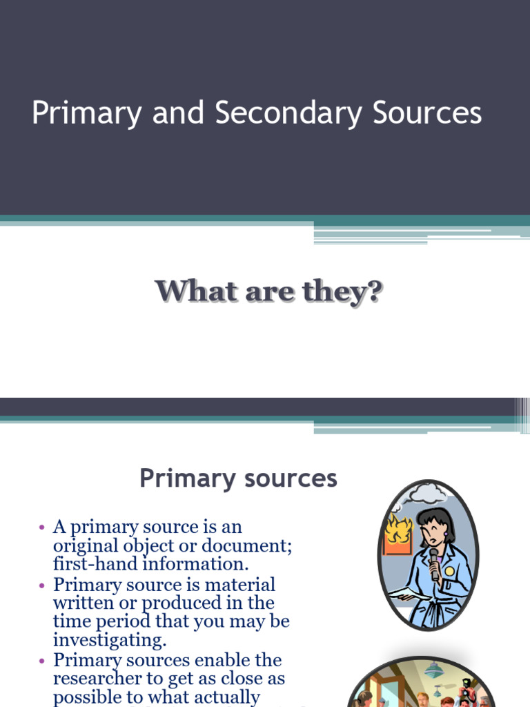 Understanding Primary & Secondary Sources | PDF | Primary Sources ...