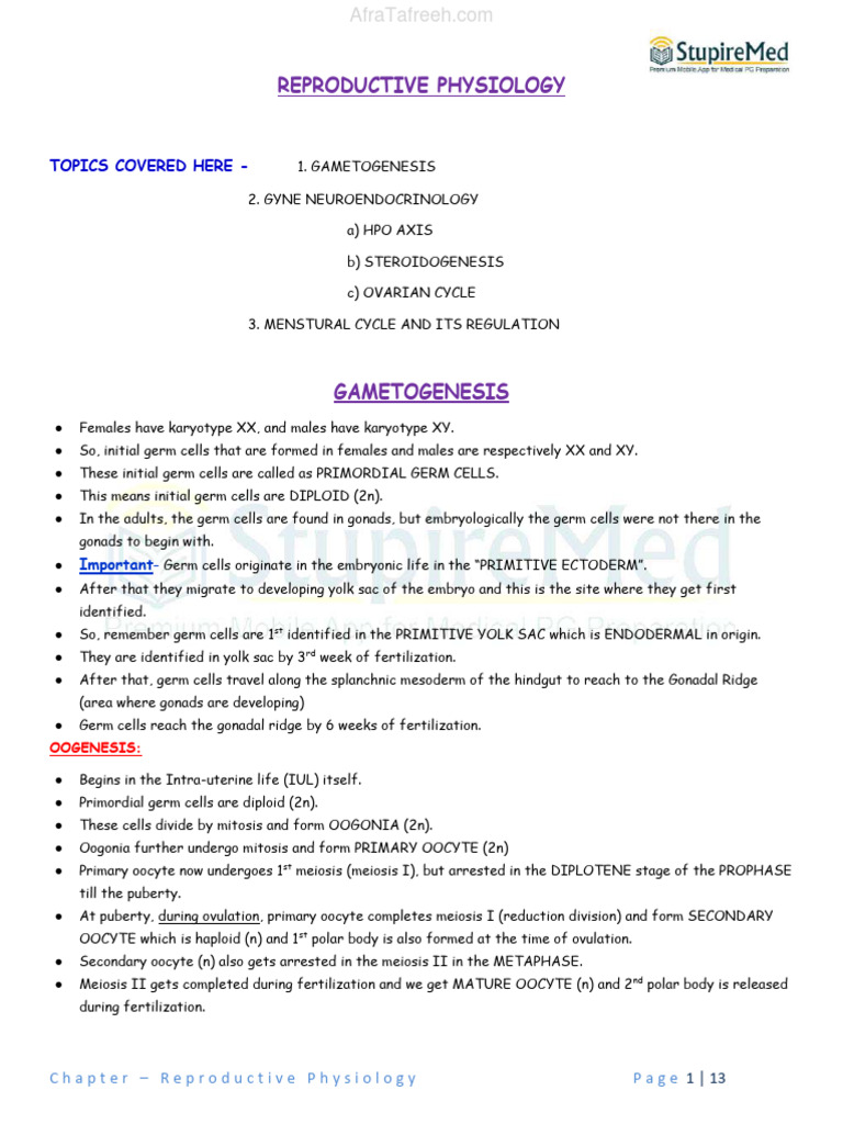 ObsNGyn - Reproductive Physiology Atf | PDF | Luteinizing Hormone ...