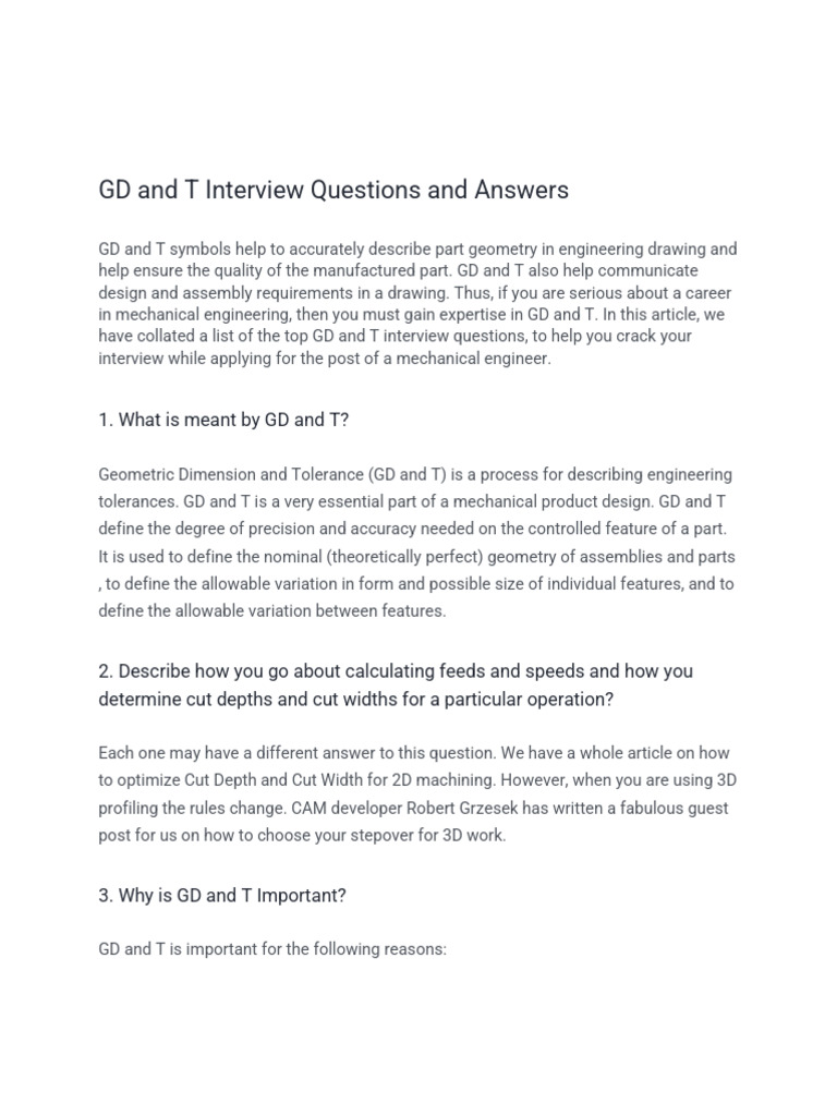 GD and T Interview Questions and Answers | PDF
