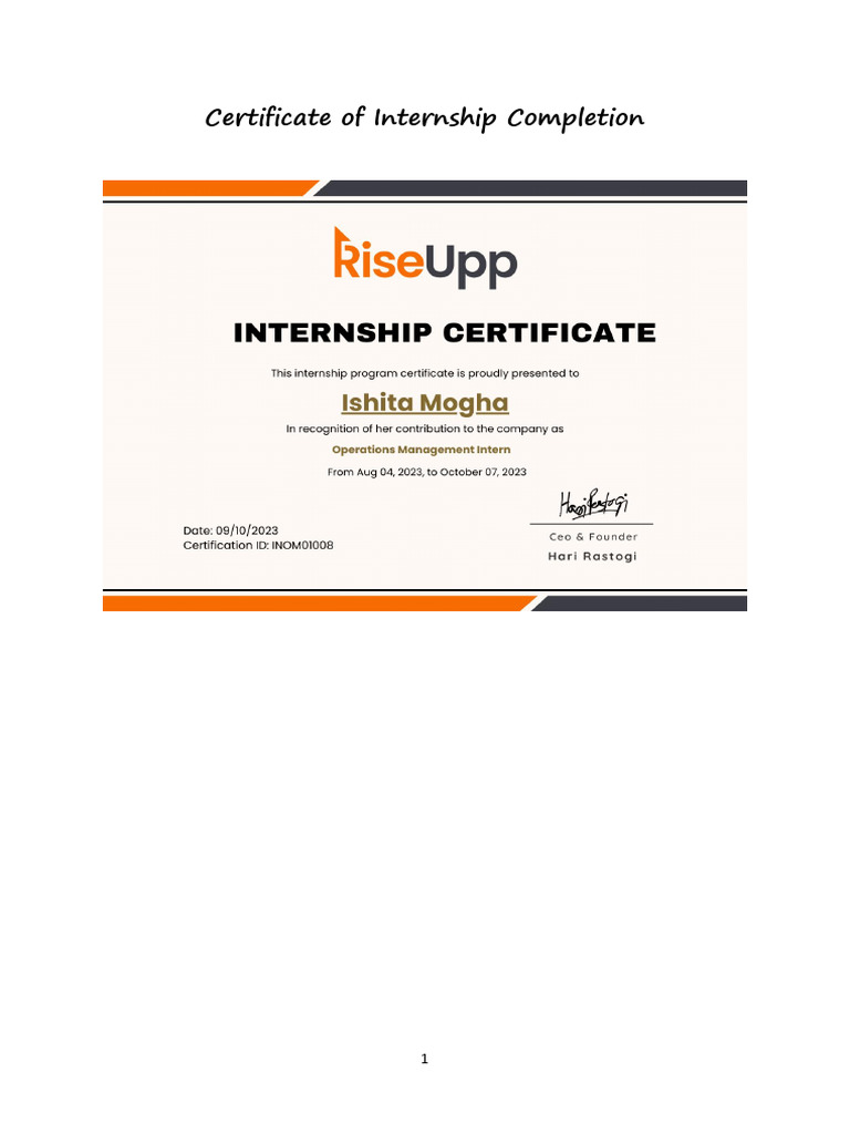 Operations Management Intern | PDF | Educational Technology | Massive ...