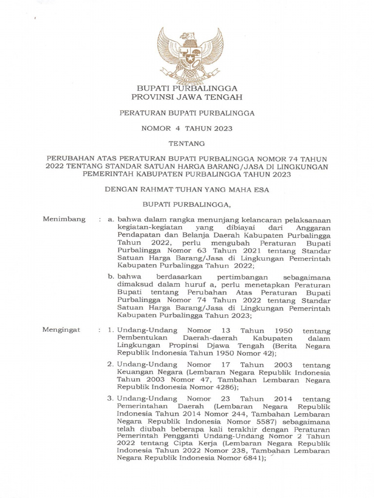 PERBUP NO 4 TH 2023 Ocr | PDF