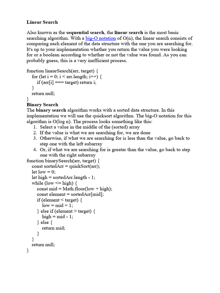 Searching Algorithm | Download Free PDF | Computing | Mathematics