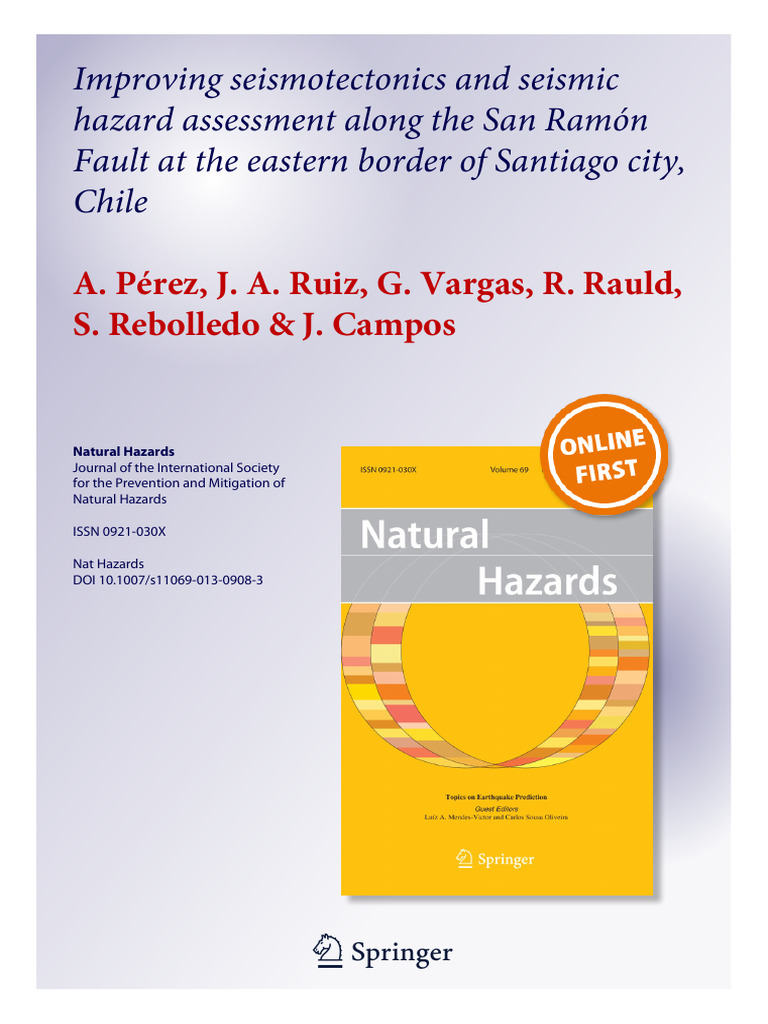 2013 - Campos - Improving Seismotectonics and Seismic Hazard Assessment ...