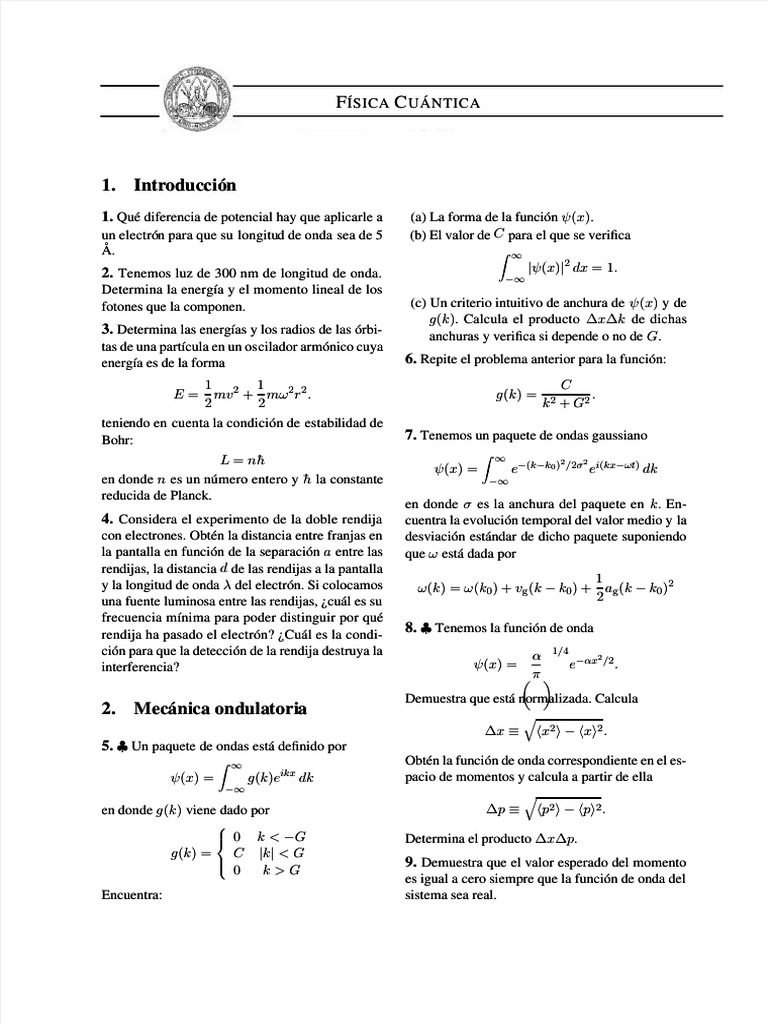 PDF Ejercicios PDF - Compress | PDF | Momento angular | Electrón