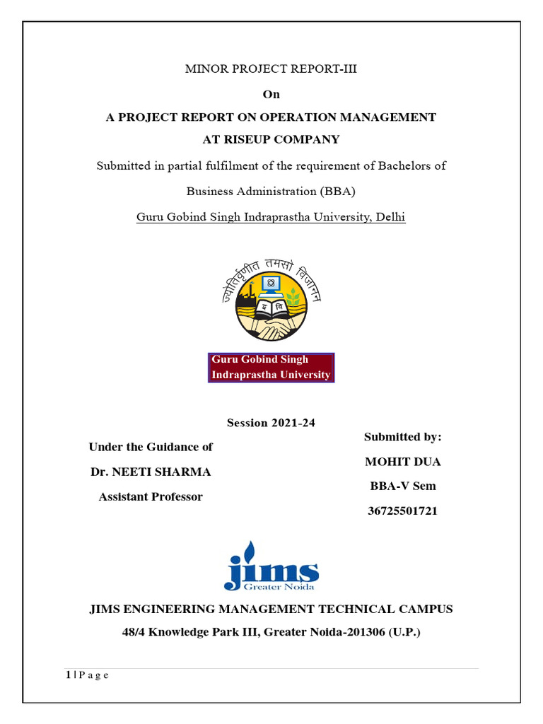 Minor Project Report-Iii: 1 - Page | PDF | Educational Technology ...
