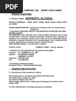 Isopropyl Alcohol Safety Data Sheet | PDF | Toxicity | Water