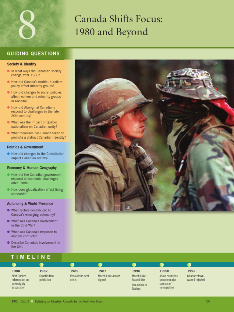 Chapter 8 Canada Shifts Focus 1980 and Beyond Ruw8sp | PDF ...
