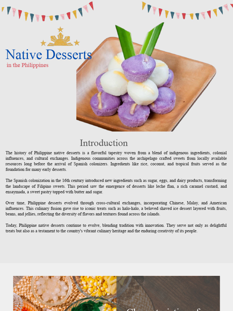 Native Dessert in The Philippines | PDF | Desserts | Philippine Cuisine