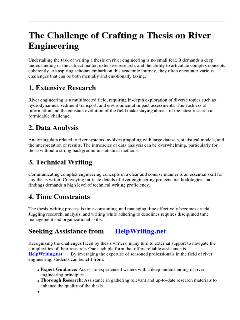 Thesis On River Engineering | PDF | Engineering | River