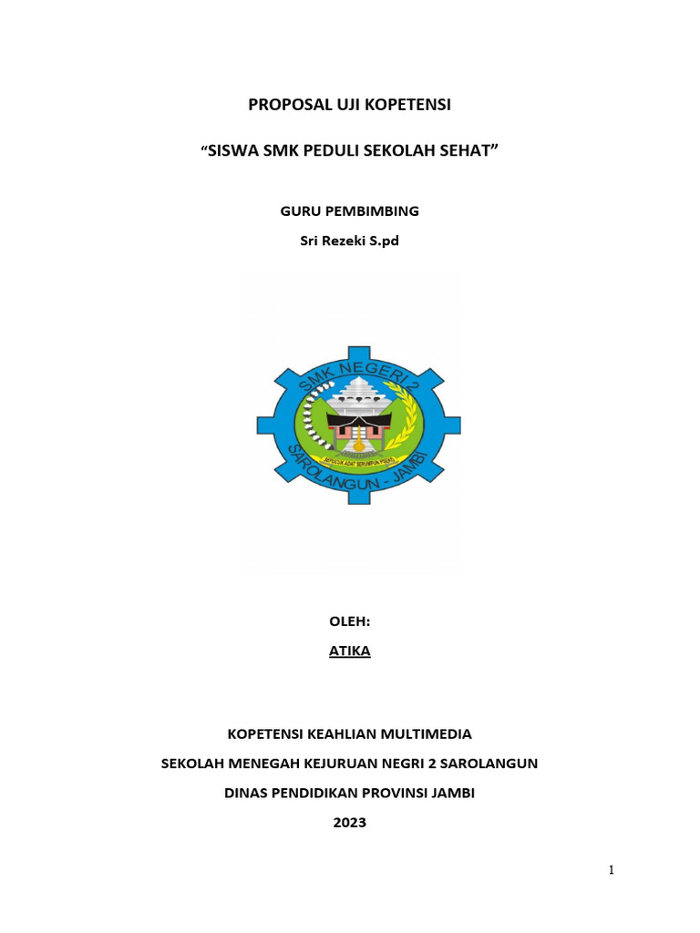 Proposal Tika | PDF | Sains & Matematika