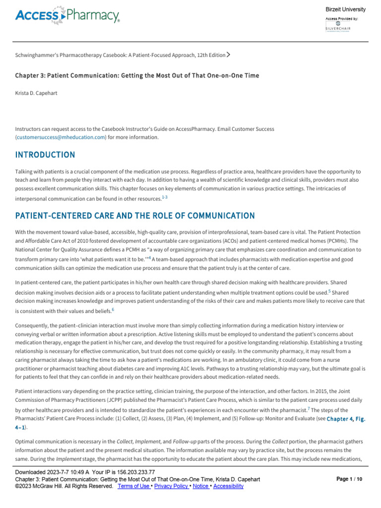 Understanding Patient Empathy in Care | PDF | Pharmacy | Nonverbal ...