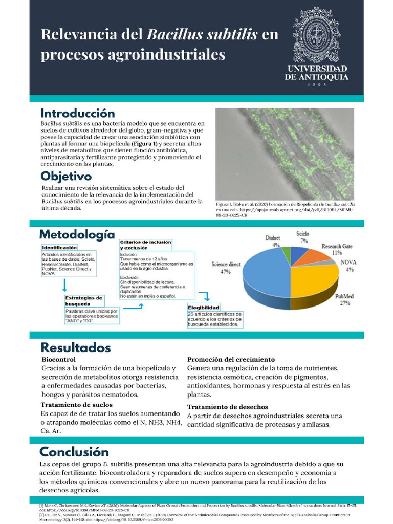 Póster Científico Revisión Sistemática Bacillus Subtilis | PDF