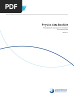 Physics Data Booklet (First Assessment 2025) | PDF | Electronvolt | Area