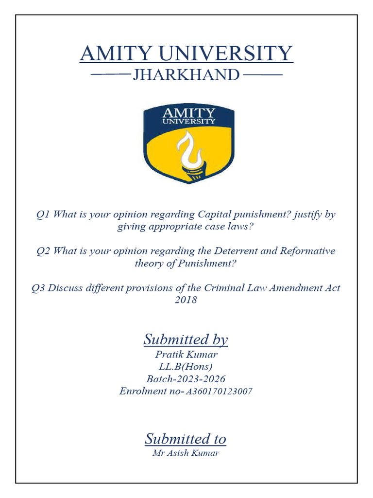 Assignment of Ipc | PDF | Crime & Violence | Crimes