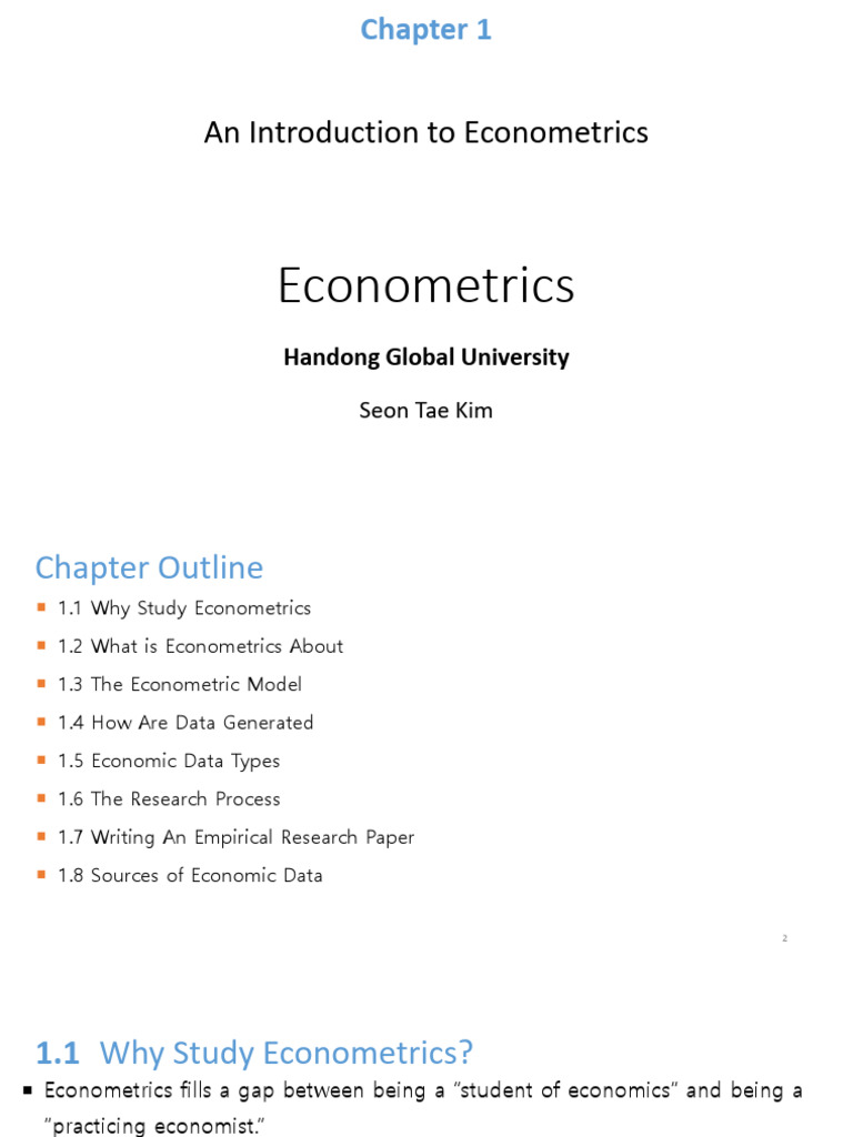 ch01 Edit v2 | PDF | Econometrics | Statistics