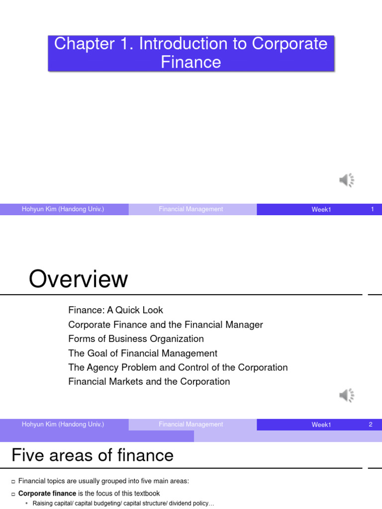 2024S FM Week1 Chapter1 PDF | PDF | Equity (Finance) | Financial Markets