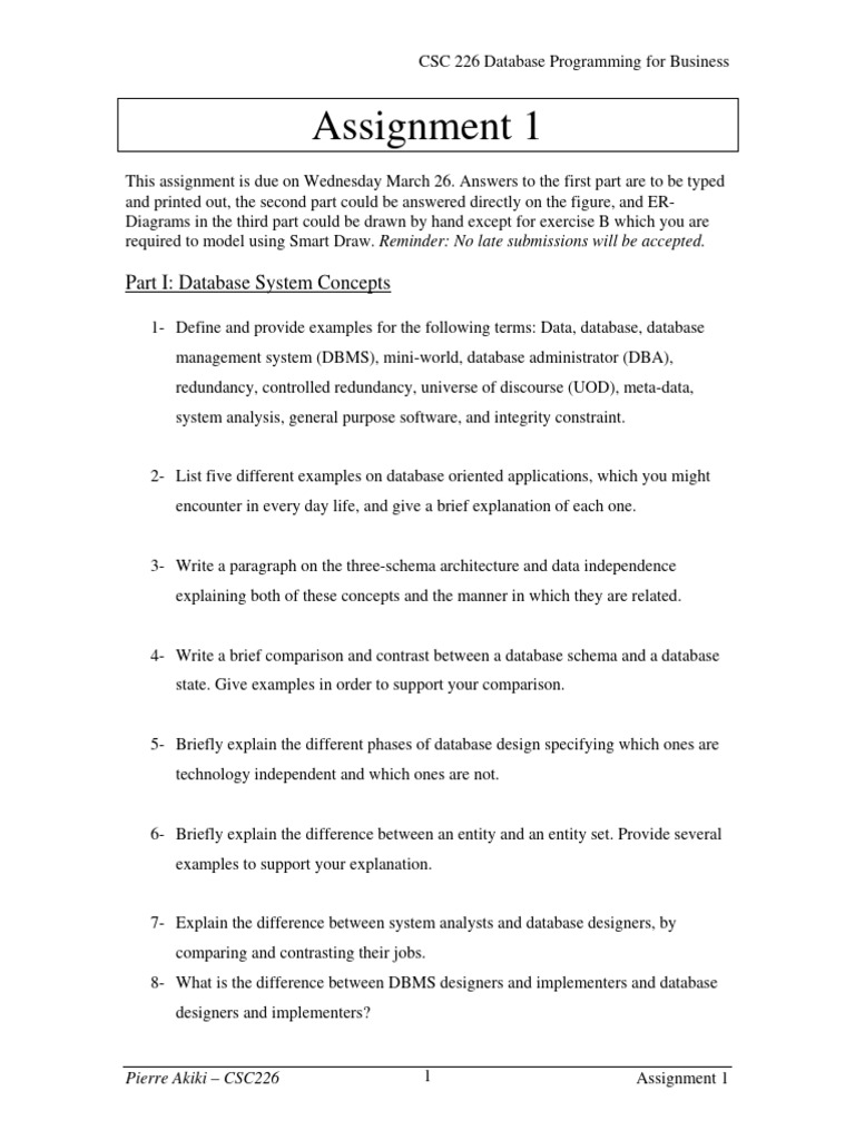 Database Programming Assignment Overview | PDF | Databases | Data ...